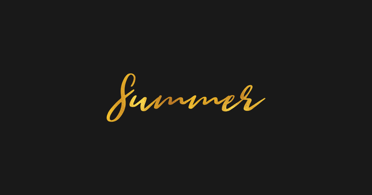 Summer Name Hand Lettering in Faux Gold Letters - Summer - T-Shirt ...