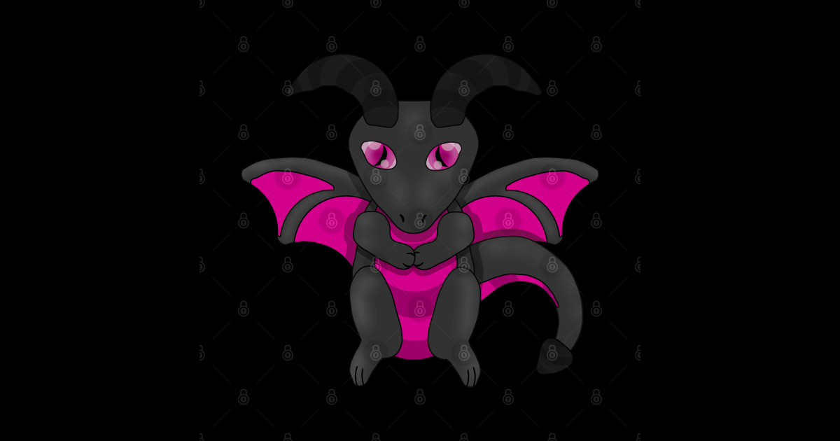 cute pink dragon - Dragon - Sticker | TeePublic