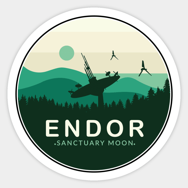 Endor Sanctuary Moon - Endor - Sticker | TeePublic