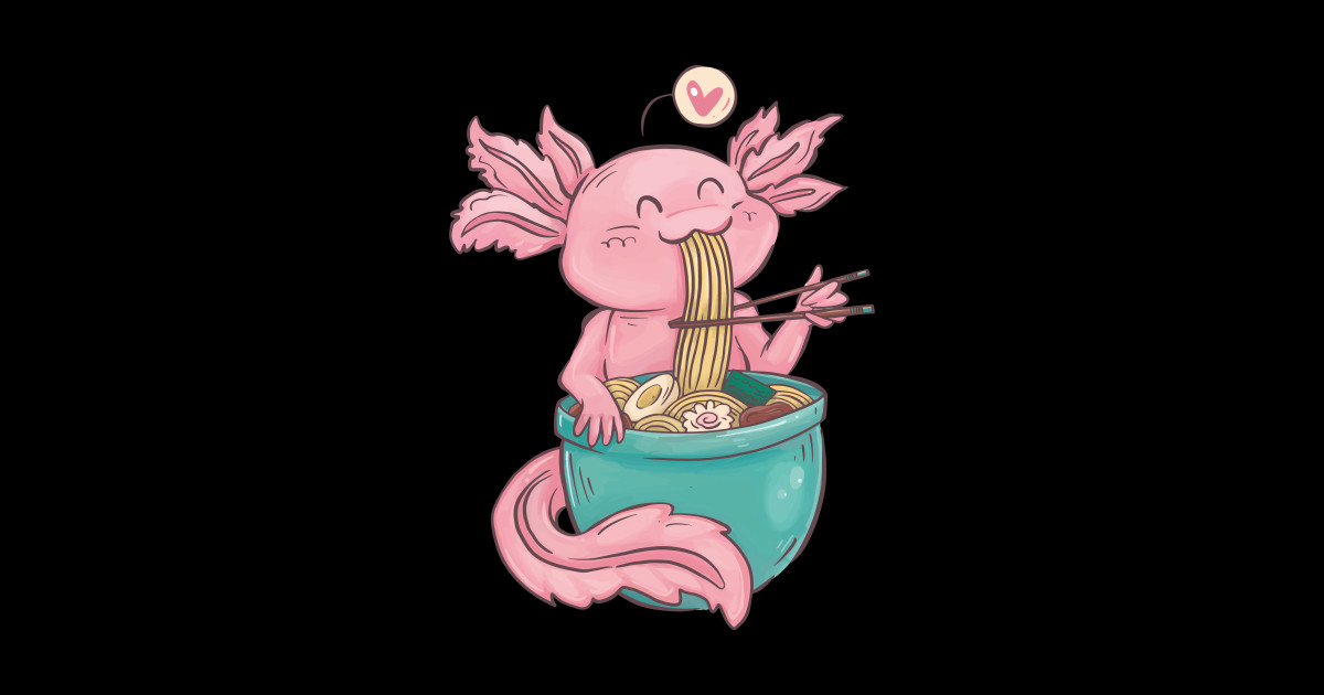 Japanese Axolotl - Japan Axolotl - Sticker | TeePublic
