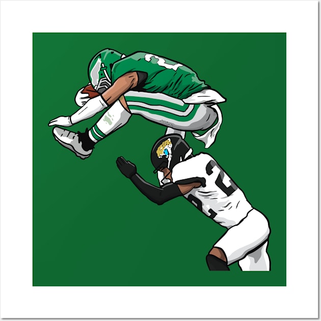 Backwards hurdle - Saquon Barkley Jump - Posters and Art Prints | TeePublic