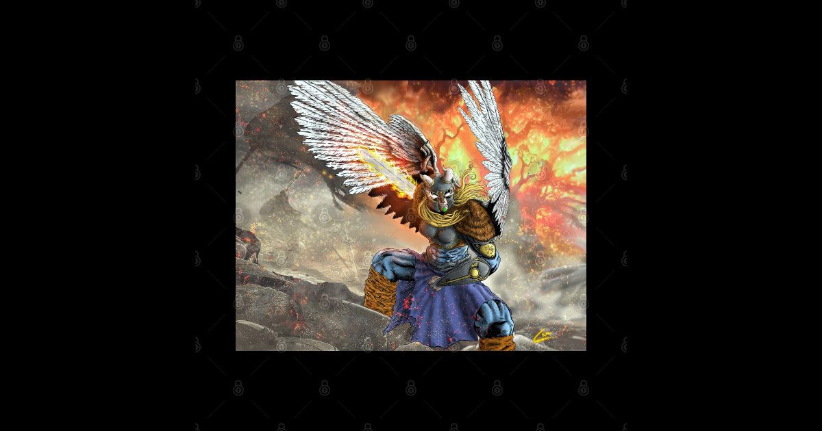 Valkyrie of the Flaming Sword - Valkyrie - Sticker | TeePublic