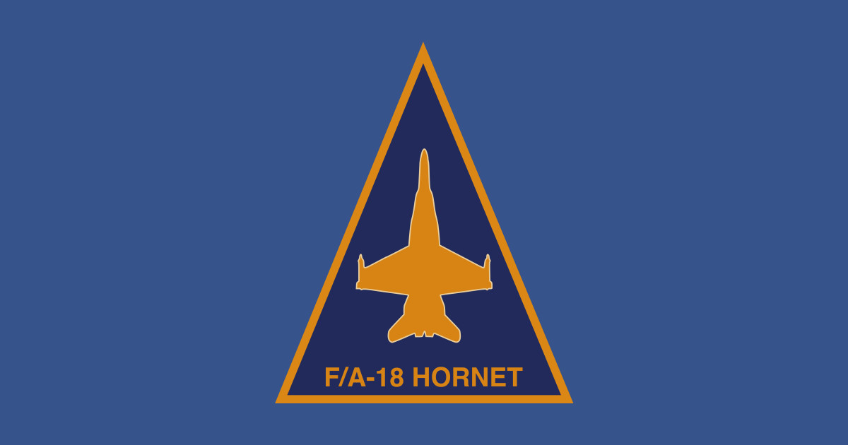 F/A-18 Hornet (small logo) - Us F 18 Hornet - T-Shirt | TeePublic