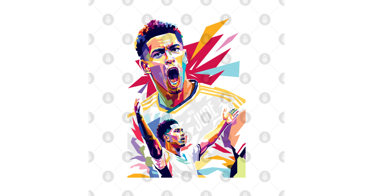 Bellingham Portrait Illustration Madrid - Jude Bellingham - T-Shirt ...