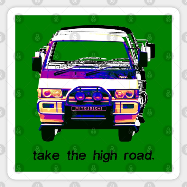 Delica on High. - Mitsubishi Delica - Sticker | TeePublic