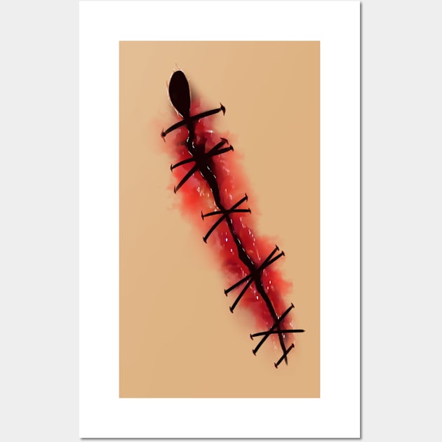 COOKED WOUND SCAR - SEWING THREAD HORROR TERROR - Halloween - Posters ...