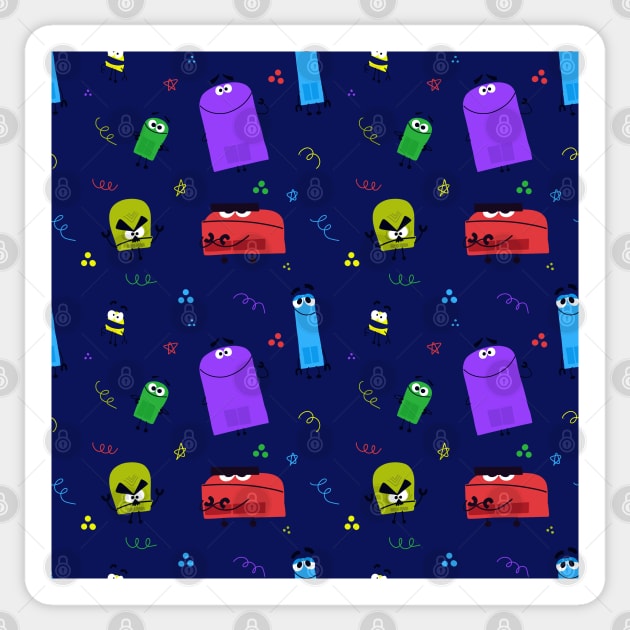 Storybots- netflix pattern - Storybots - Sticker | TeePublic
