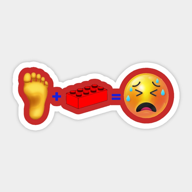 Lego Pain Emoji - Lego - Sticker | TeePublic