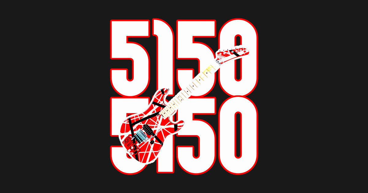 5150 Guitar – Legendary Striped Rock Style - 5150 Guitar - T-Shirt ...