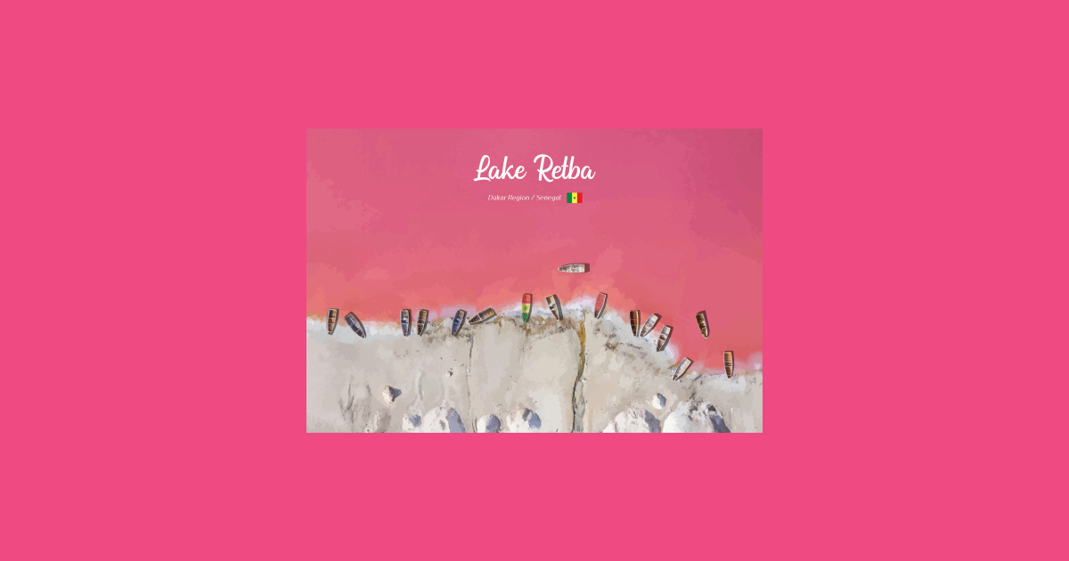 Lake Retba, Senegal [Rectangle L] - Lake Retba - T-Shirt | TeePublic