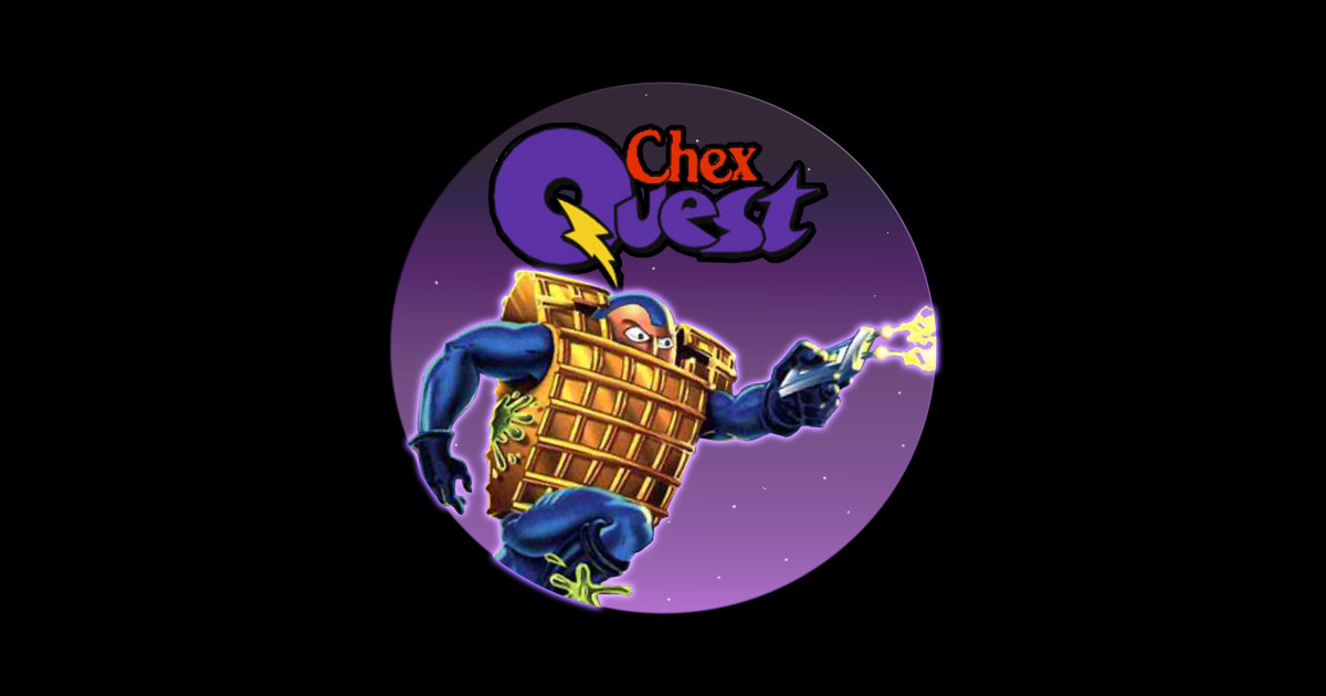 Chex Quest with Chex - PC game - Chex - Sticker | TeePublic