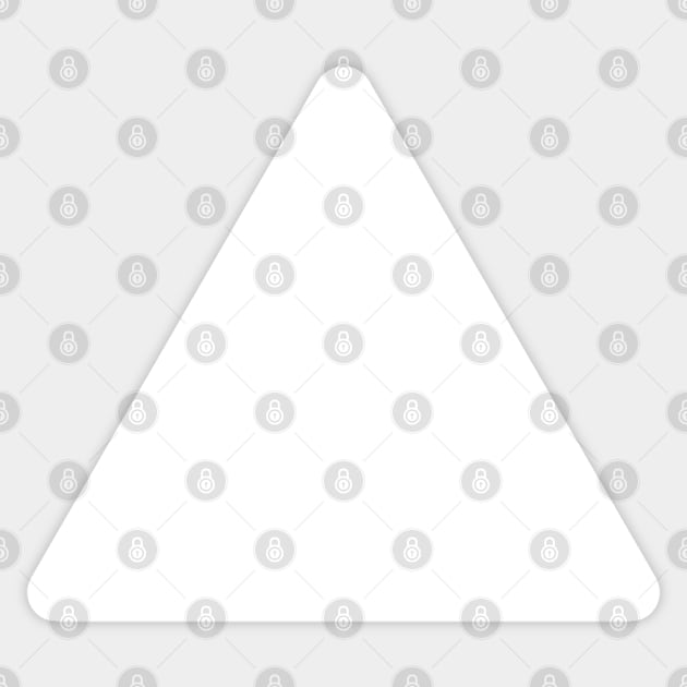 WHITE TRIANGLE - Triangle - Sticker | TeePublic
