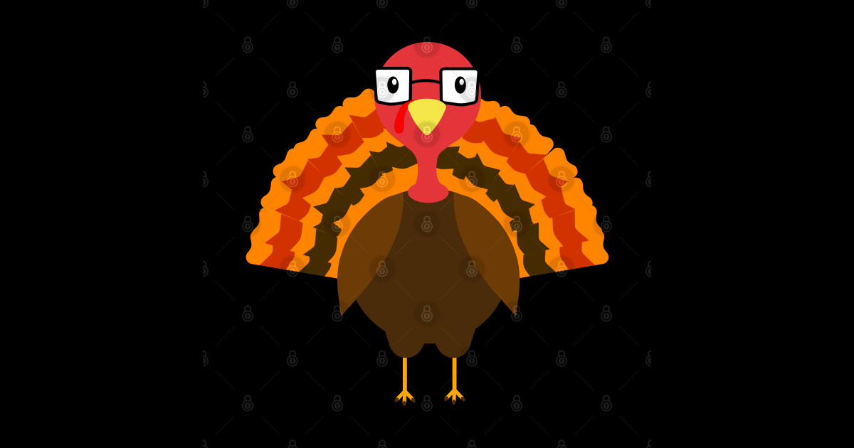Quirky Nerdy Turkey - Quirky Turkey - Sticker | TeePublic