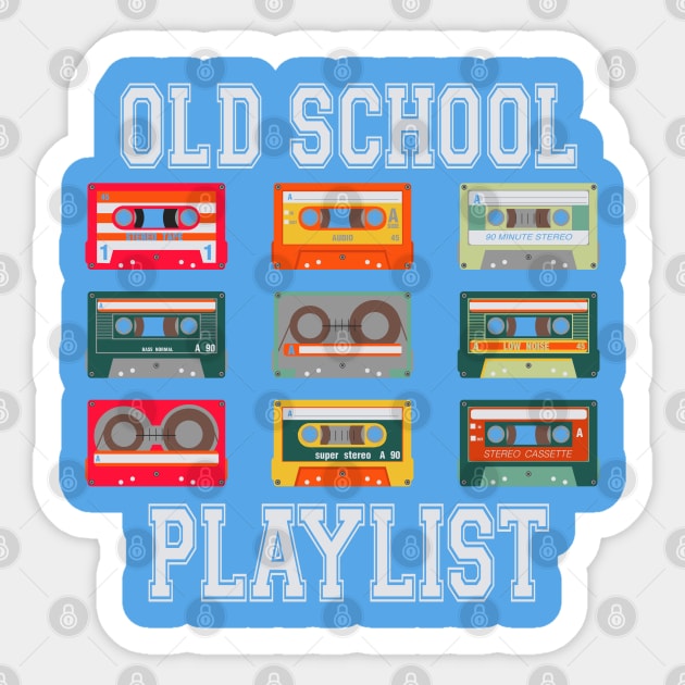 Old School Playlist! - Retrowave Aesthetic - Sticker | TeePublic