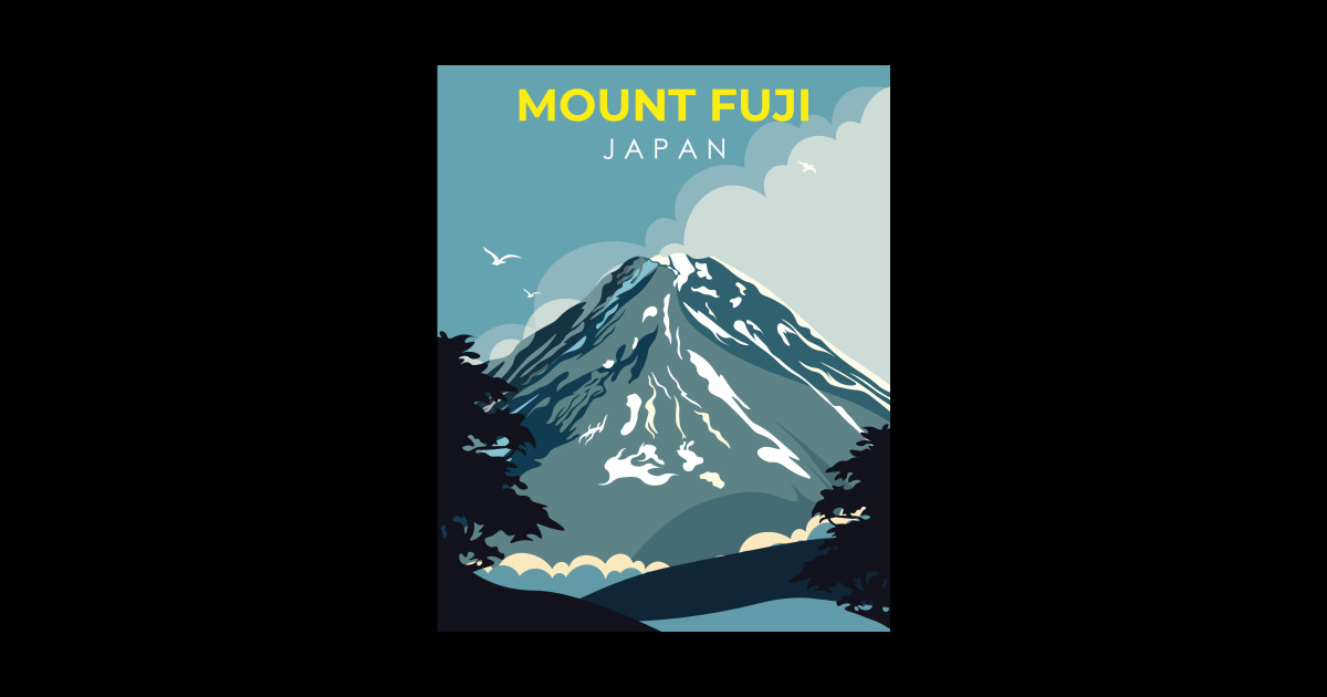 Mount Fuji Japan - Mount Fuji Japan - Sticker | TeePublic