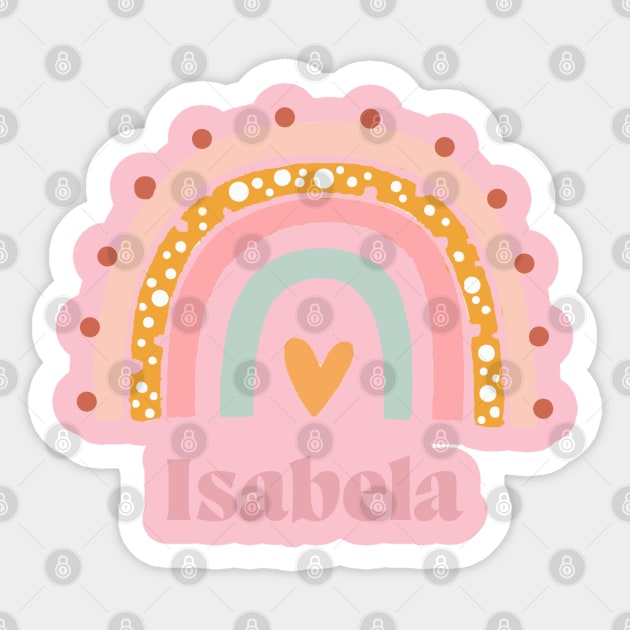 Hand Name Written Of Isabela - Custom Name - Sticker | TeePublic