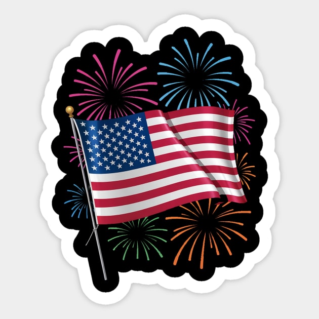 American Flag Patriotic Independence Day fireworks - Independence Day ...