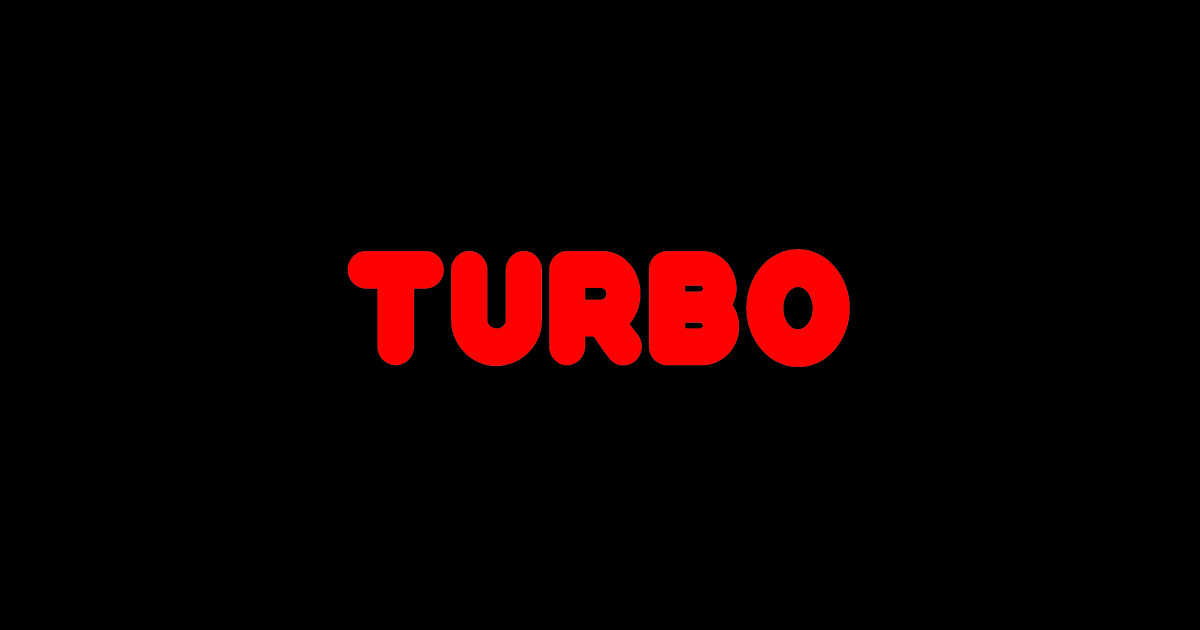 Turbo Word Red Print - Car - Sticker | TeePublic