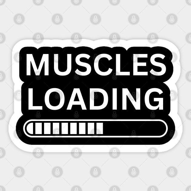 Gym Muscles Loading - Gym - Sticker | TeePublic