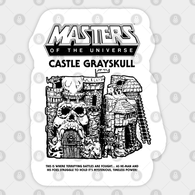 Castle Grayskull Toy Artwork - Light - Castle Grayskull - Sticker ...
