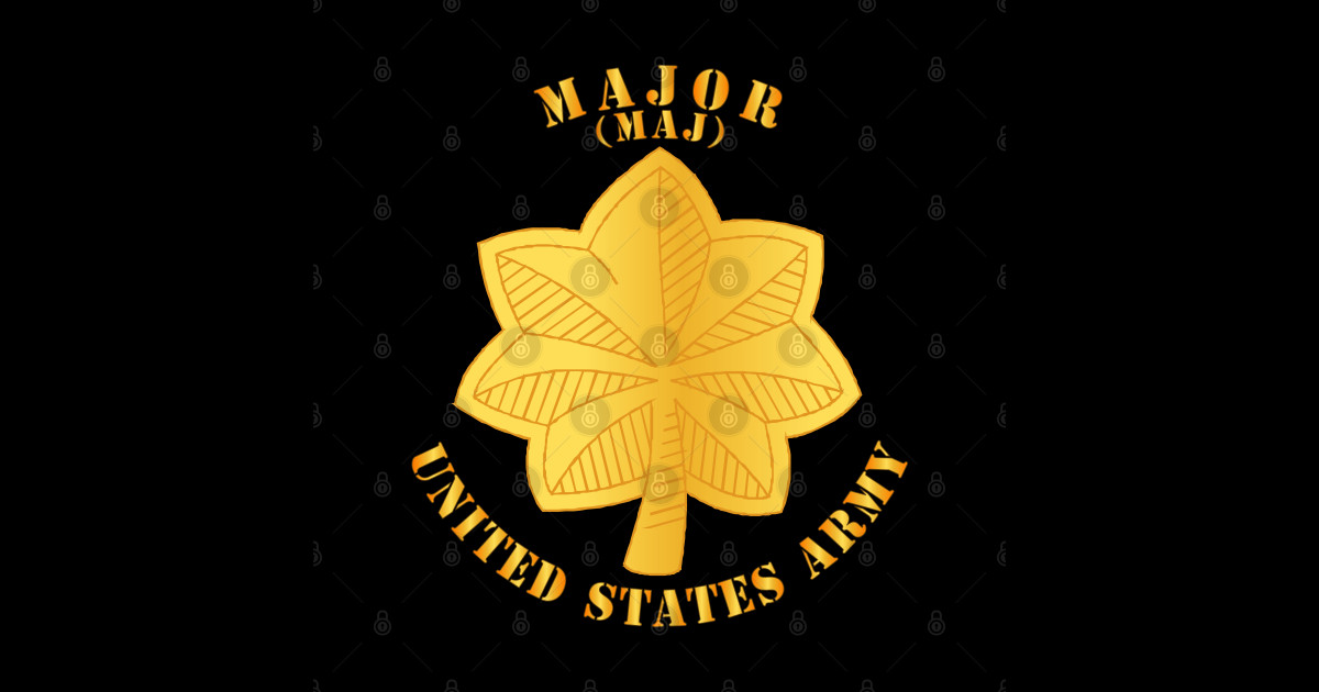 Major Rank Insignia - MAJ - Major Rank Insignia Maj - Sticker | TeePublic