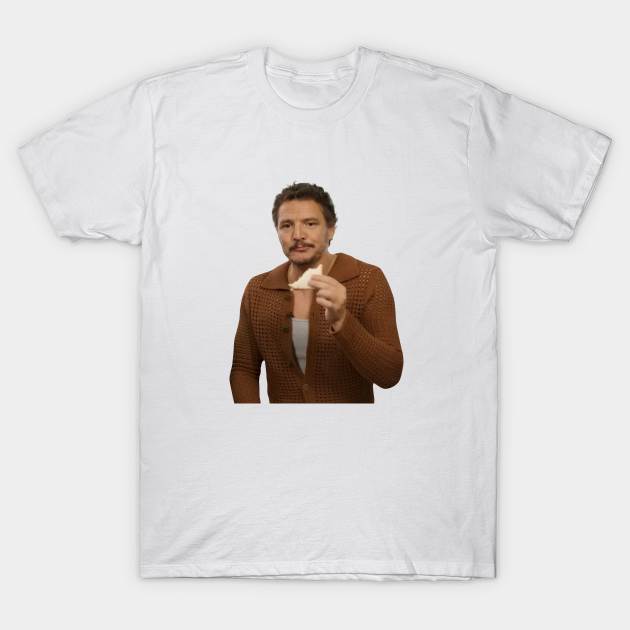 Pedro Pascal eating a toast - Meme - T-Shirt | TeePublic
