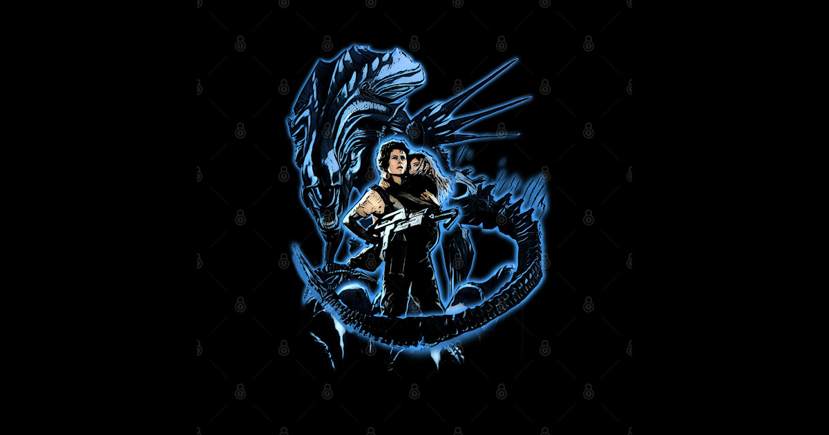 Ripley vs. Alien Queen T-Shirt - Aliens Epic Showdown Apparel - Ripley ...
