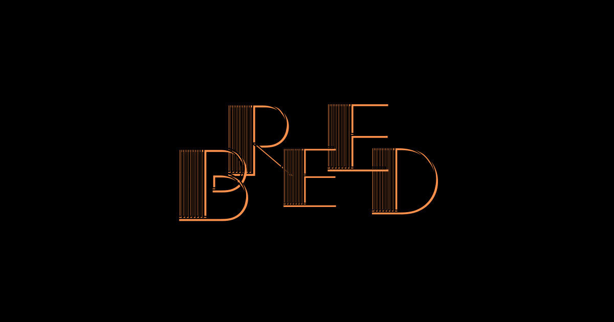 breed word typography - Breed Word - Sticker | TeePublic