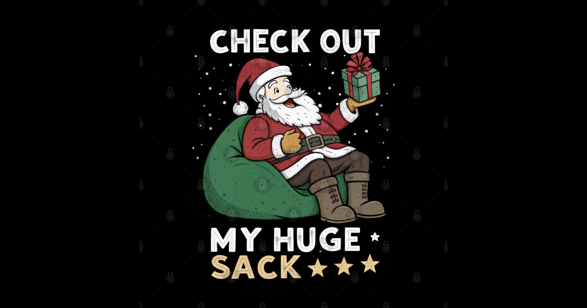 Santa's Huge Xmas 2024 Check Christmas Sack - Huge Xmas Check Santa ...