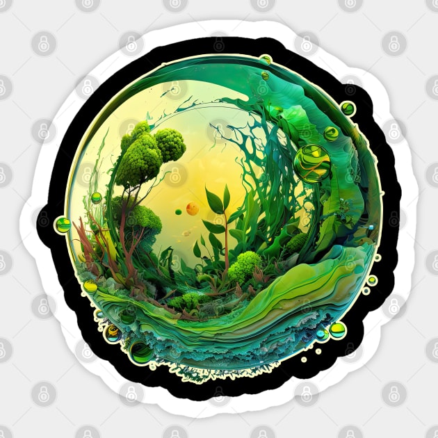 World in a Glass - Biosphere - Sticker | TeePublic