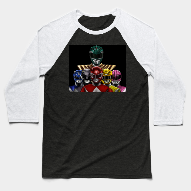 mmpr - Mighty Morphin Power Rangers - Baseball T-Shirt | TeePublic