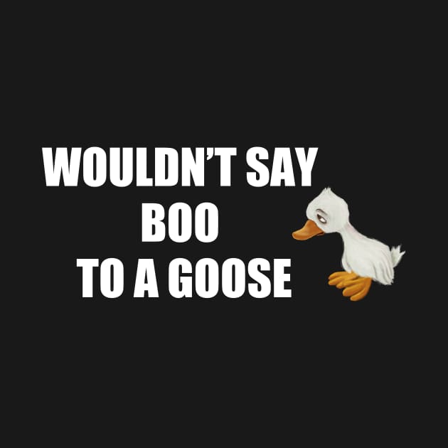 WOULDN’T SAY BOO TO A GOOSE - Boo - T-Shirt | TeePublic