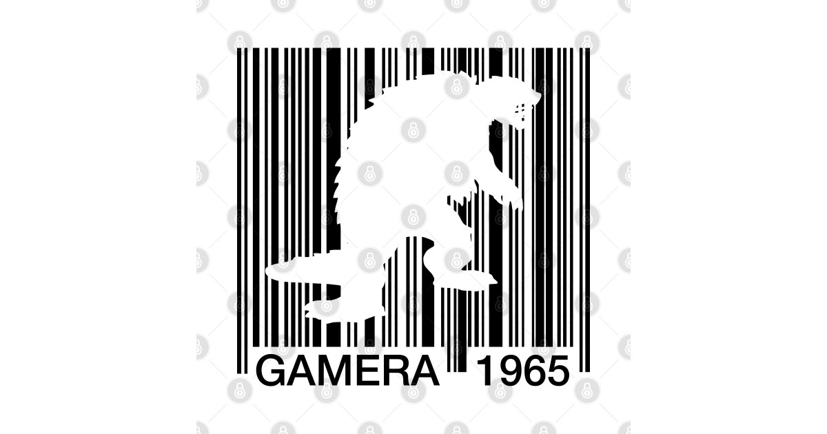 GAMERA - Barcode - Kaiju Science Fiction Dinosaurs Monster - T-Shirt ...