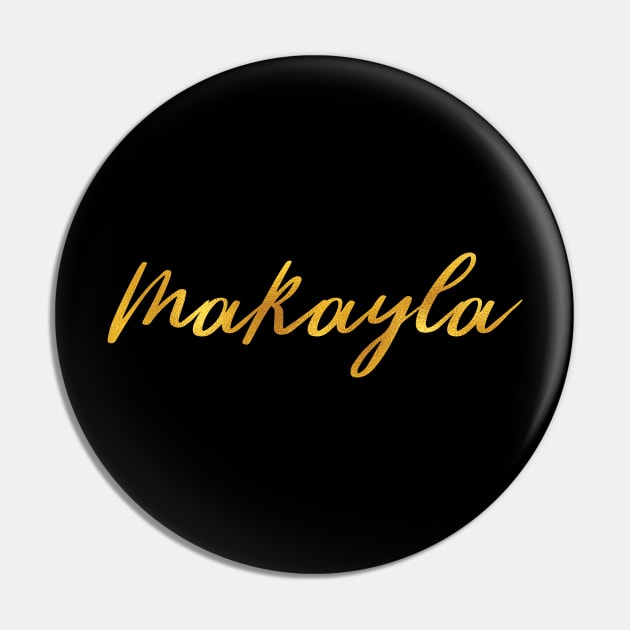 Makayla Name Hand Lettering in Faux Gold Letters - Makayla - Pin ...