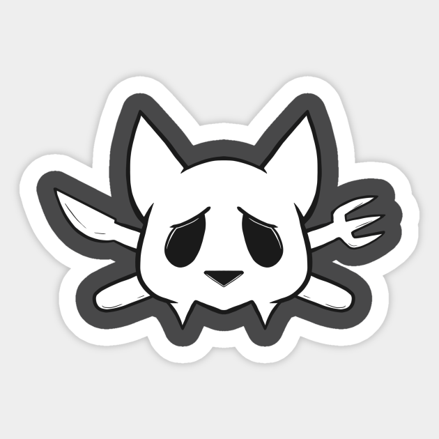 Skull Kitty - Skull And Crossbones - Sticker | TeePublic