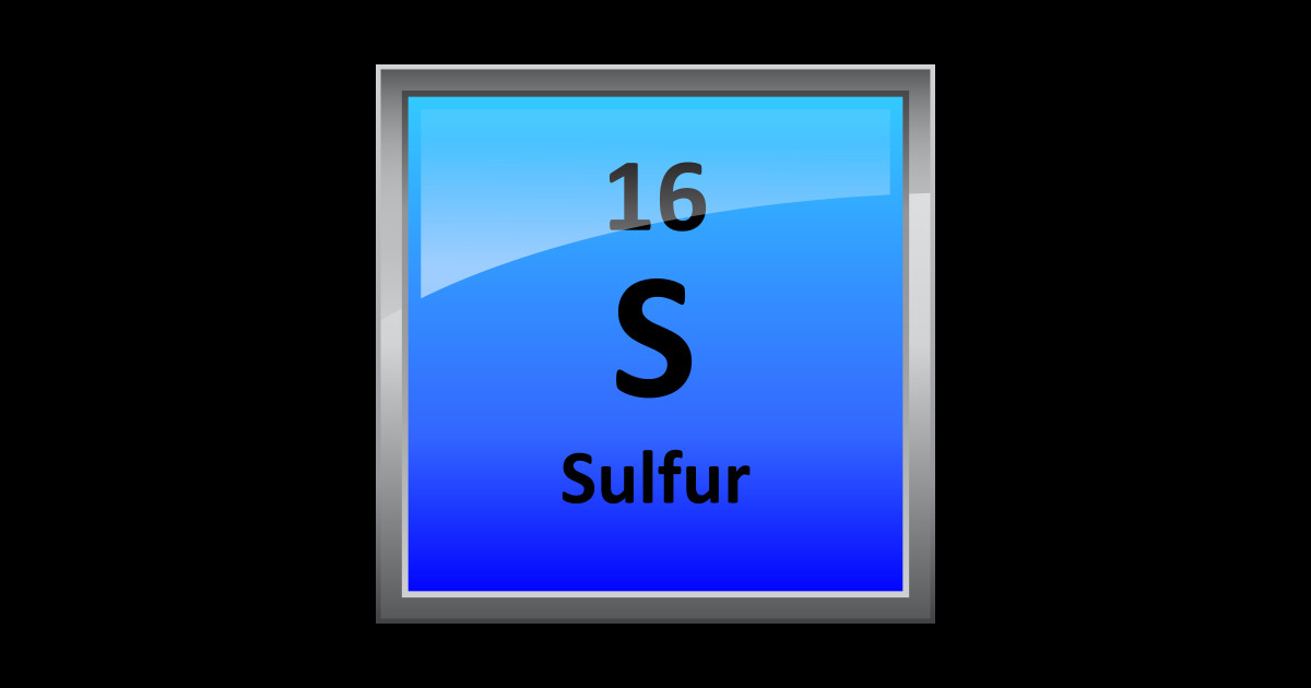 Sulfur Element Tile - Periodic Table - Sulfur - Sticker | TeePublic