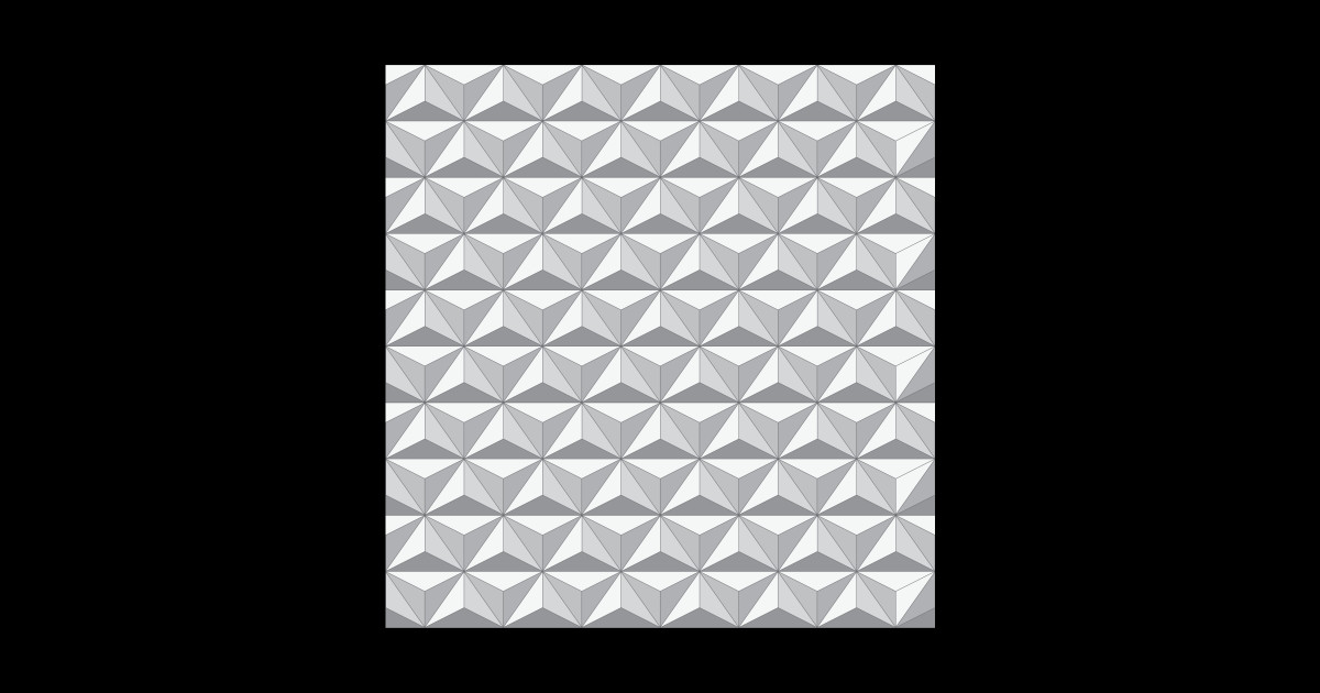 Geodesic Sphere, Greyscale - Dark - Epcot - Sticker | TeePublic