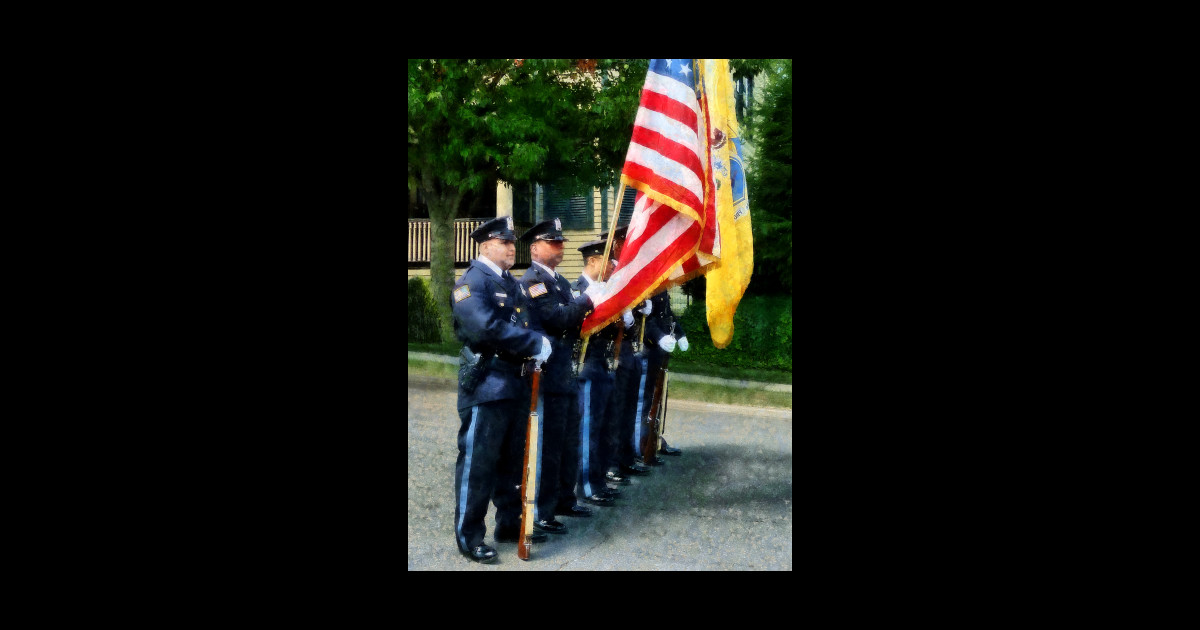 Police - Police Color Guard - Police - Sticker | TeePublic