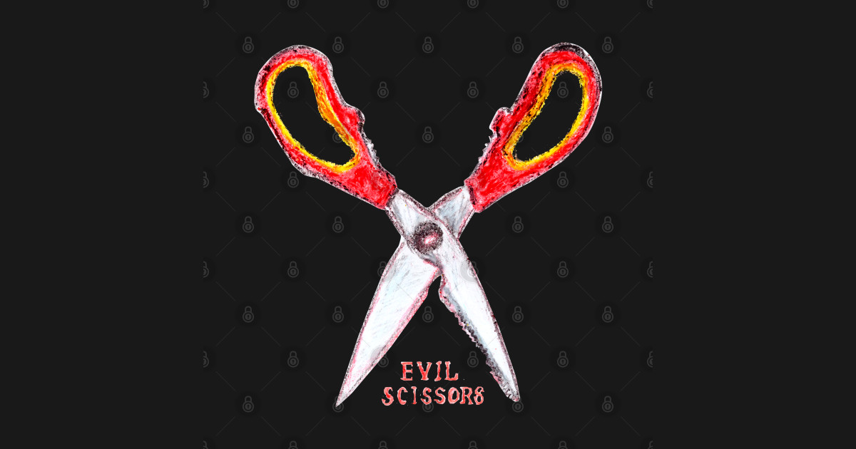 Evil Scissors - Horror - T-Shirt | TeePublic