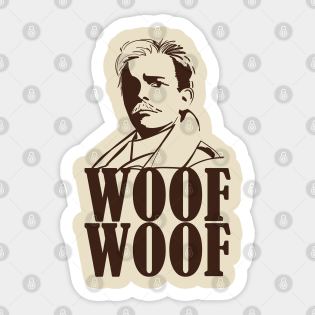 Lord Flashheart - Woof Woof Quote - Blackadder - Sticker | TeePublic