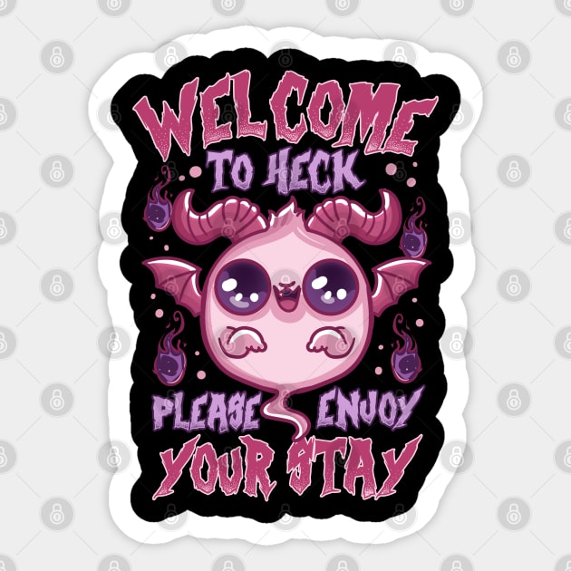 Halloween Welcome To Heck Funny - Halloween Welcome To Heck - Sticker ...