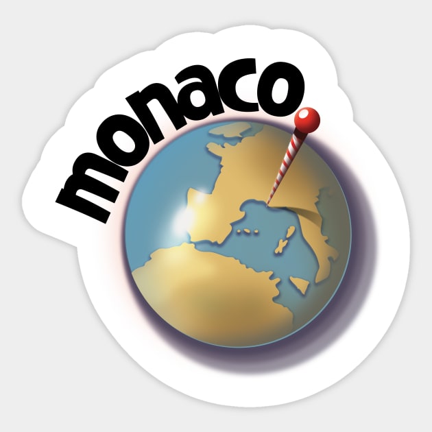 Monaco travel logo - Monaco Travel Logo - Sticker | TeePublic