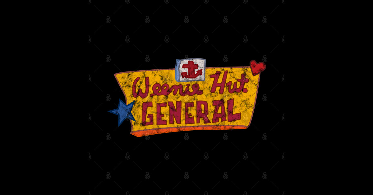 Weenie Hut General - Spongebob - Sticker | TeePublic