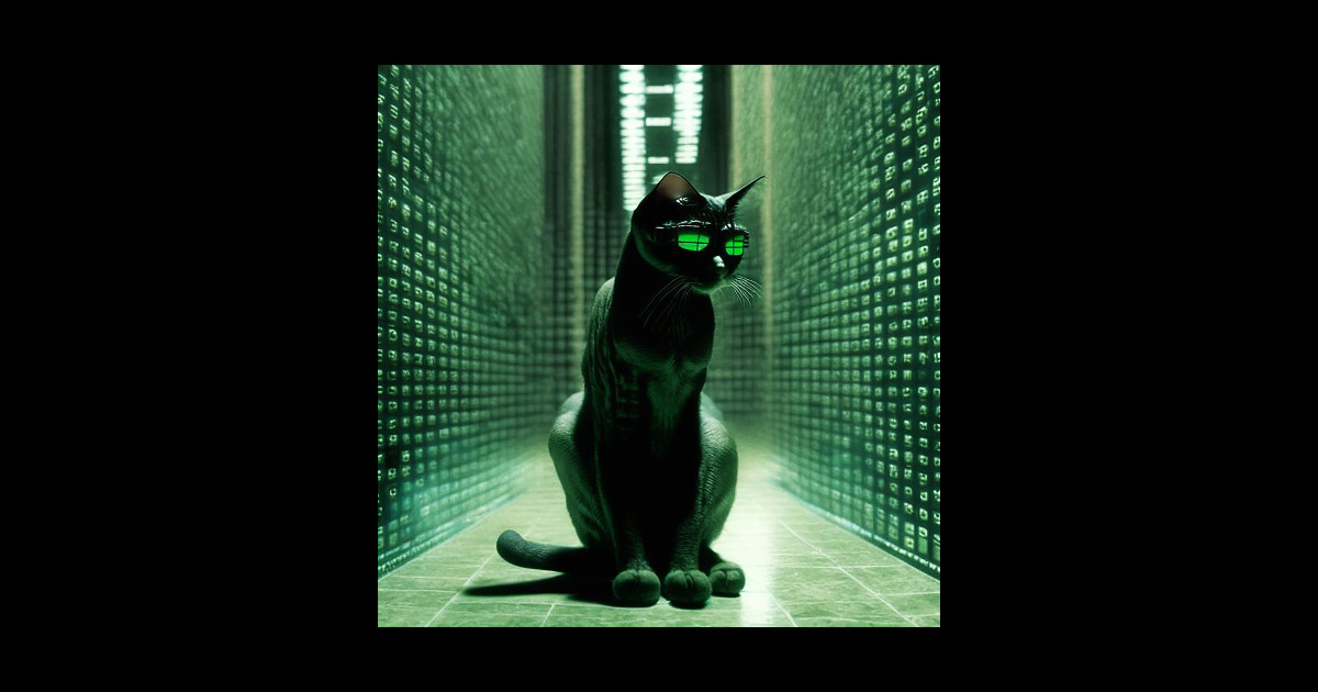 🐈 kitty from the matrix - The Matrix - Sticker | TeePublic