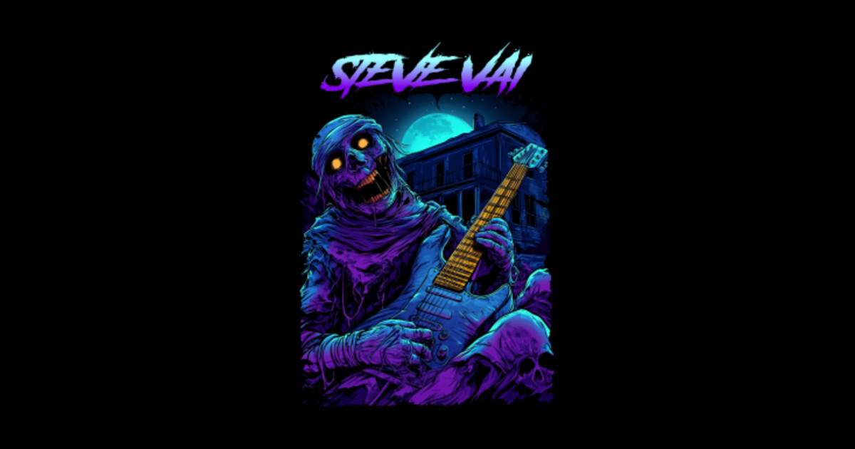STEVE VAI VTG FAN ART - Steve Vai Vtg - Sticker | TeePublic
