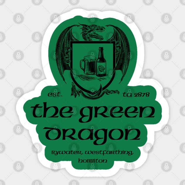 The Green Dragon Inn - Hobbiton - Sticker | TeePublic