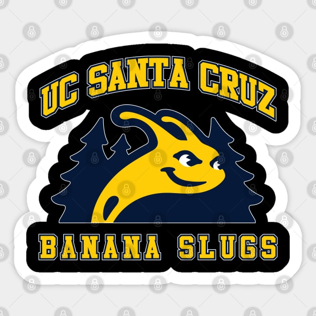UC SANTA CRUZ BANANA SLUGS - Banana Slug - Sticker | TeePublic