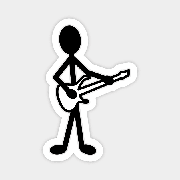Guitarist Musician Stick Figure - Guitarist - Magnet | TeePublic