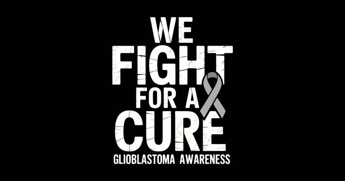 Glioblastoma Awareness Fight Cure Brain Tumor Cancer Ribbon ...