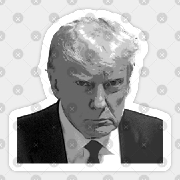 DONALD TRUMP MUGSHOT - Trump - Sticker | TeePublic